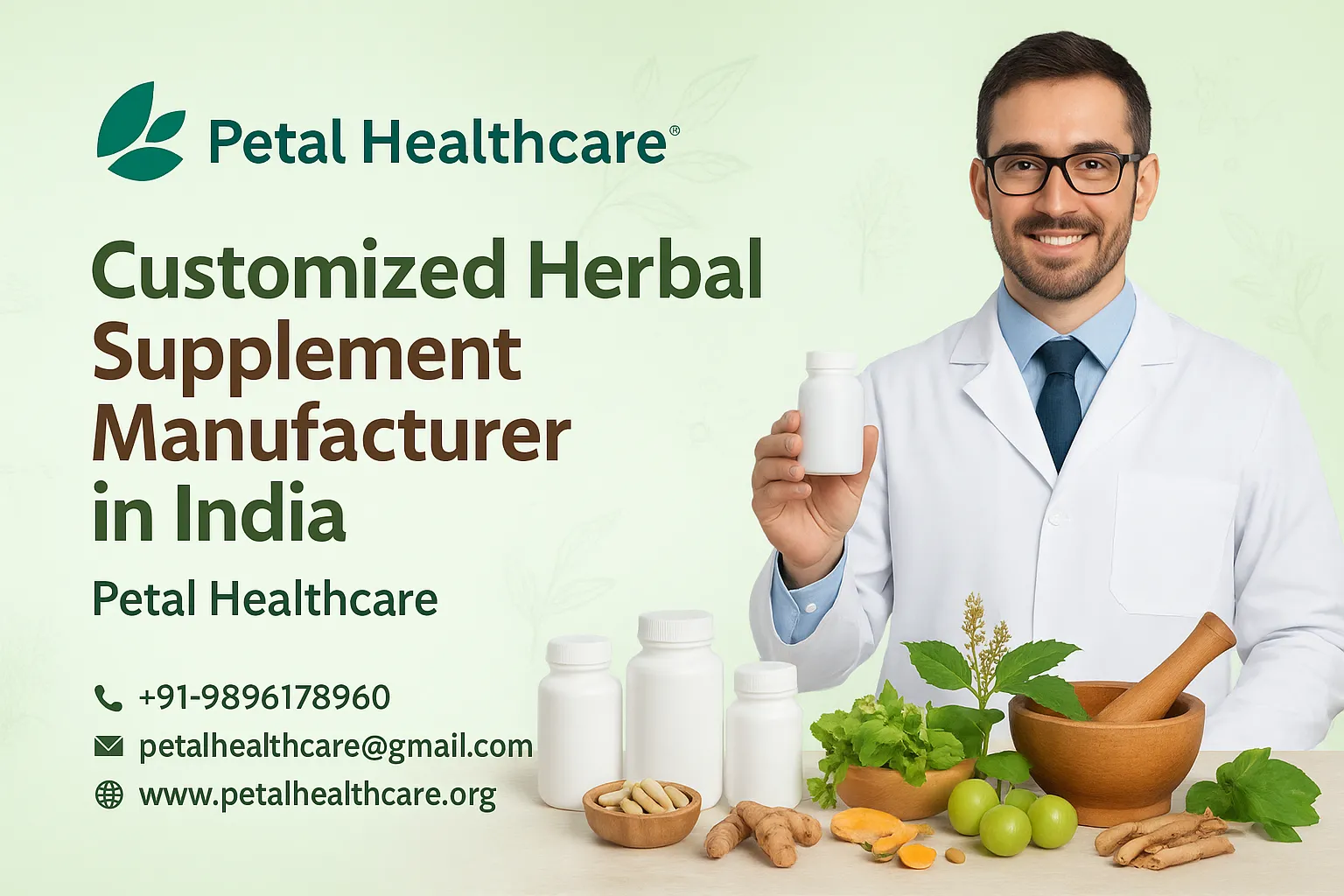 Customized Herbal Supplement Manufacturer India - Petal Healthcare